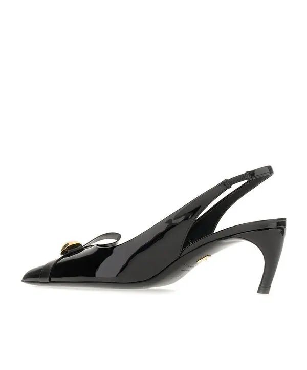 FERRAGAMO Bow Detailing Slingback Pumps - Black