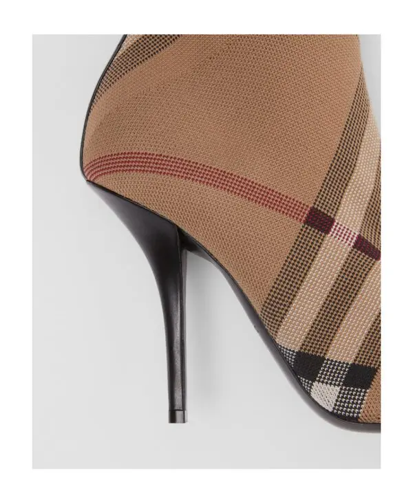 Burberry Knitted Check Sock Boots