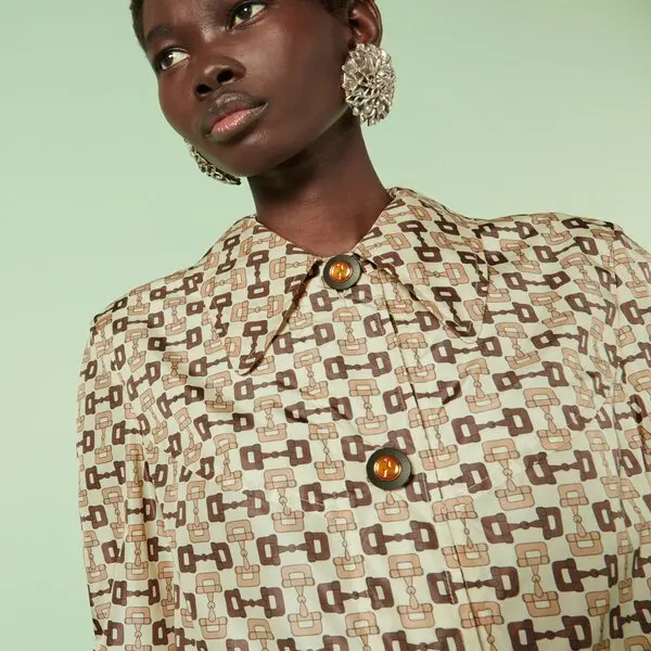 Gucci Graphic Printed Mid-length Coat