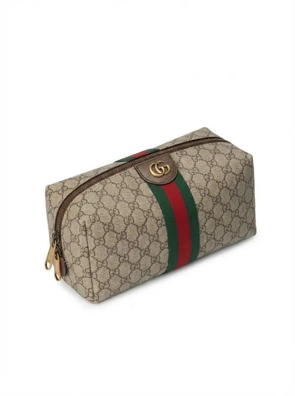 Gucci Ophidia Gg Toiletry Bag - Beige/ebony