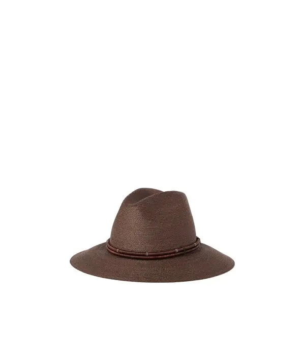 Brunello Cucinelli Embellished Fedora Hat - Light Brown