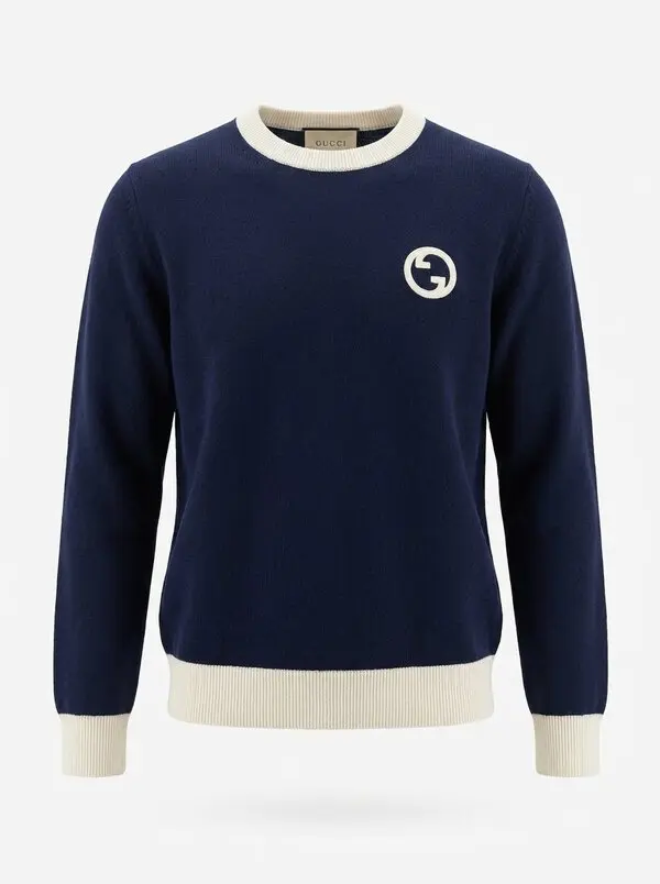 Gucci Logo-patch Long-sleeve Jumper - Black