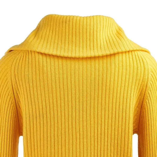 Sportmax Ribbed Knit Sweater With Lapel Collar