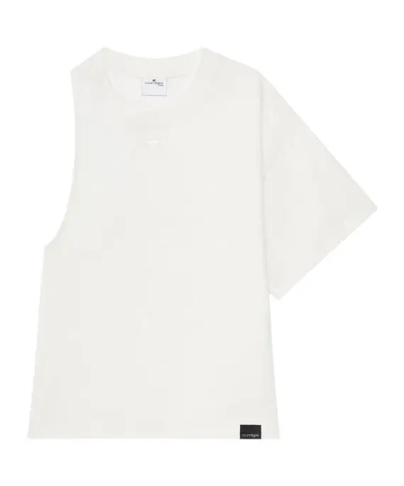 COURREGES Courrèges Scuba One-sleeve T-shirt - White
