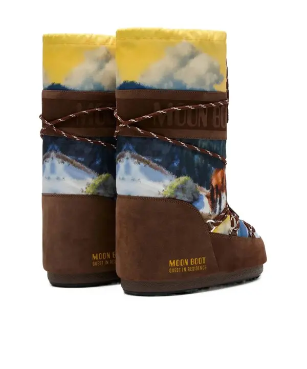 Moon Boot Icon Postcard Lace Up Snow Boots - Cocoa
