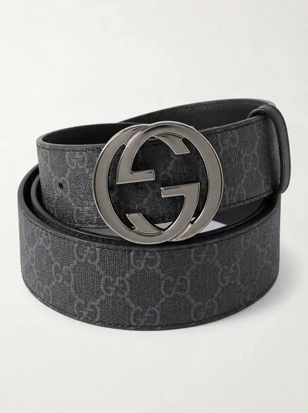 Gucci Reversible Interlocking G Buckle Belt - Black