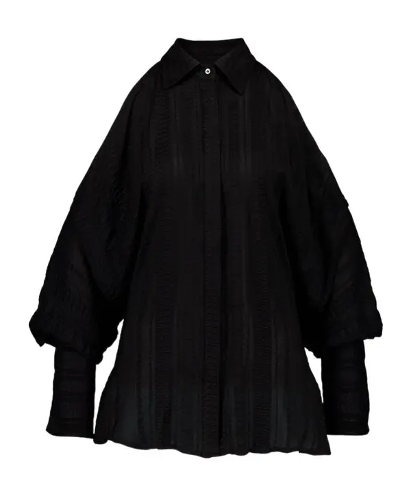 ZEUSDIONE Off-shoulder Shirt With Extended Cuffs