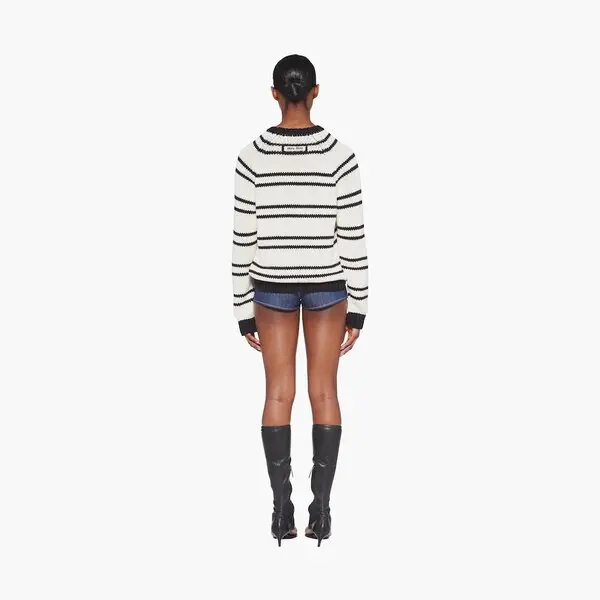 Miu Miu Striped Cotton And Cashmere Sweater