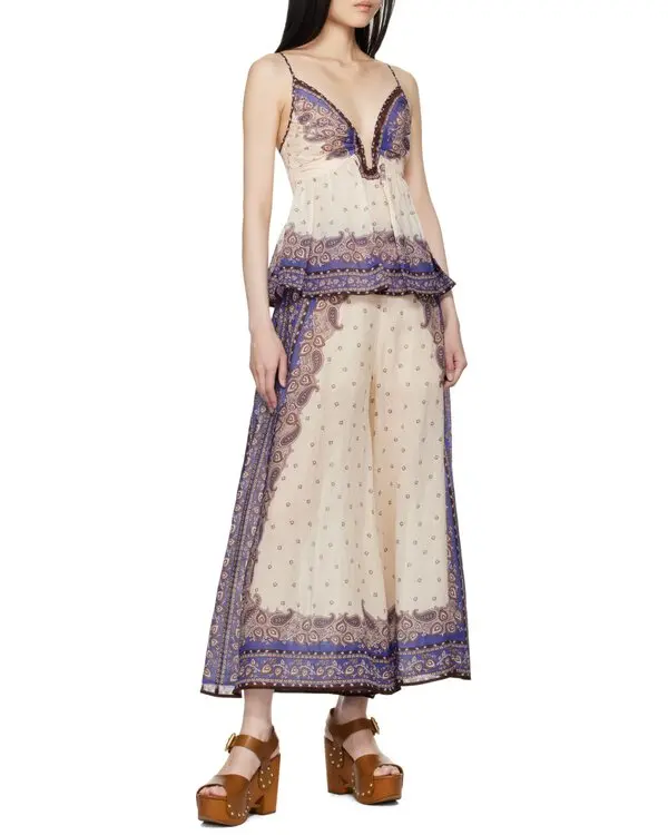 Zimmermann Maxine Wide Leg Cropped Pants