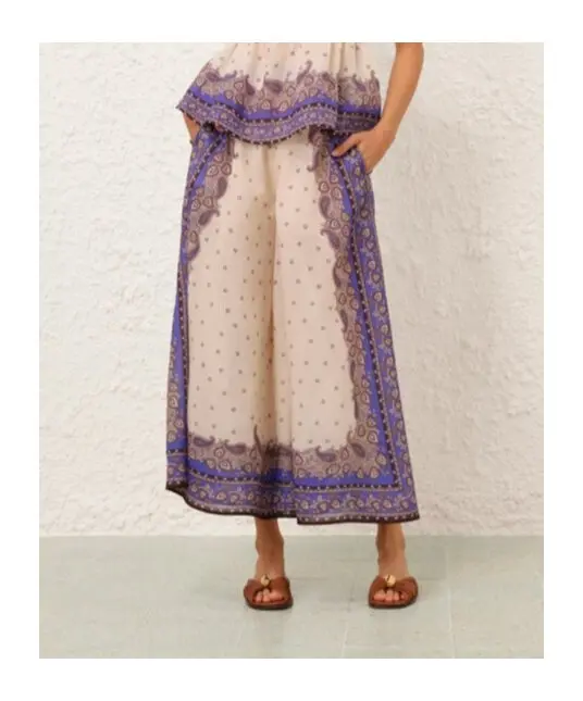 Zimmermann Maxine Wide Leg Cropped Pants