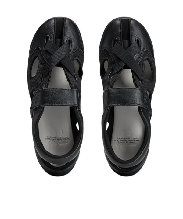 Y3 Gsg Cut-out Sandals With Velcro Closure