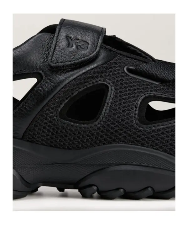 Y3 Gsg Cut-out Sandals With Velcro Closure