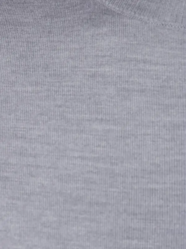 Max Mara Mock Neck Knitted Jumper - Gray