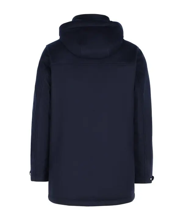 Zegna Zip-up Hooded Jacket With Goose Down Blend Filling - Blue
