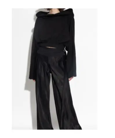 Rick Owens Drawstring Hooded Cropped Top