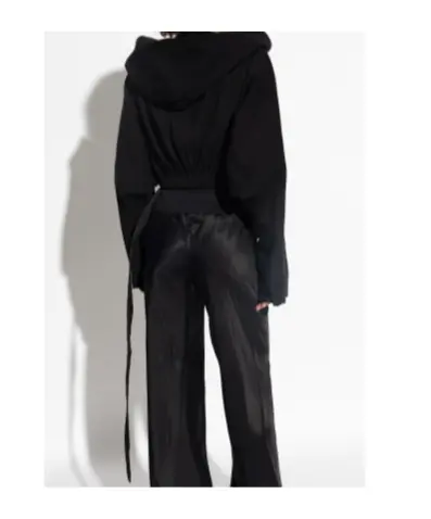 Rick Owens Drawstring Hooded Cropped Top