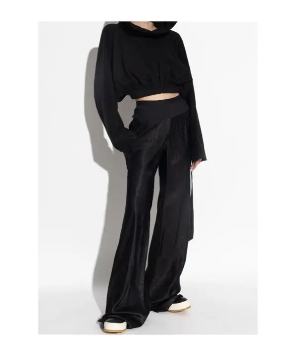 Rick Owens Drawstring Hooded Cropped Top