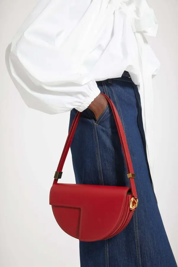 PATOU Semi-round Shoulder Bag - Red