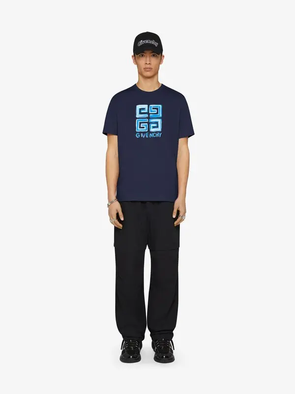 Givenchy 4g Multicolor Slim Fit T-shirt In Cotton
