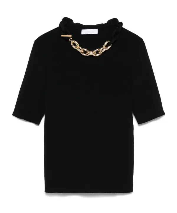 Rabanne Chain-detailed Crewneck Top