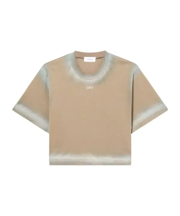 Off-White Spray Off Stamp" Cropped T-shirt