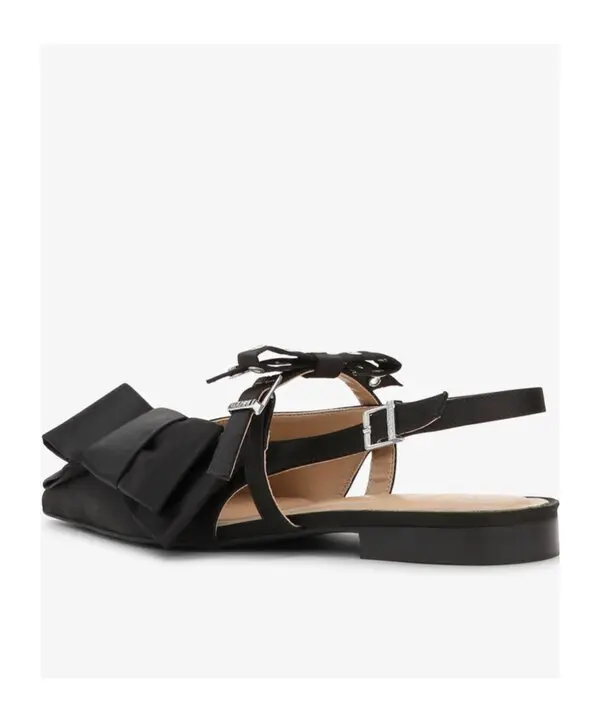 GANNI Slingback Flat With Oversized Bow