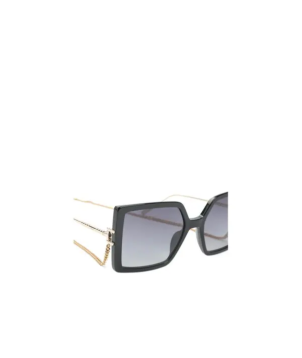 Chopard Cat-eye Sunglasses With Gold Tone Chain Detail