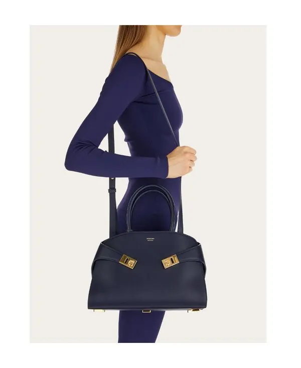 FERRAGAMO Hug Small Tote Bag - Blue