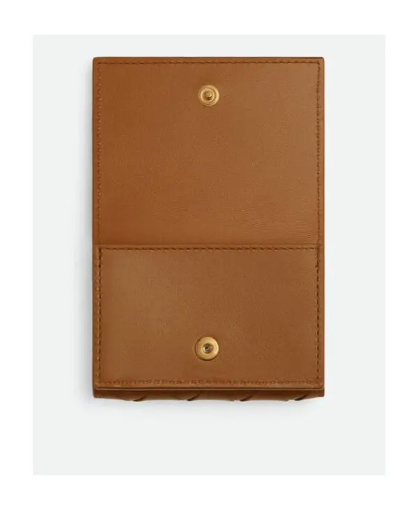 Bottega Veneta Intrecciato Tiny Tri-fold Wallet - Brown