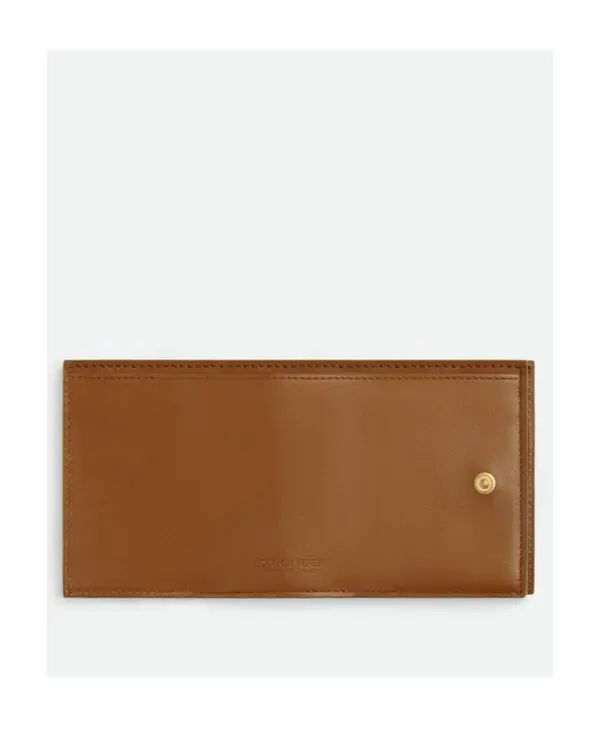 Bottega Veneta Intrecciato Tiny Tri-fold Wallet - Brown
