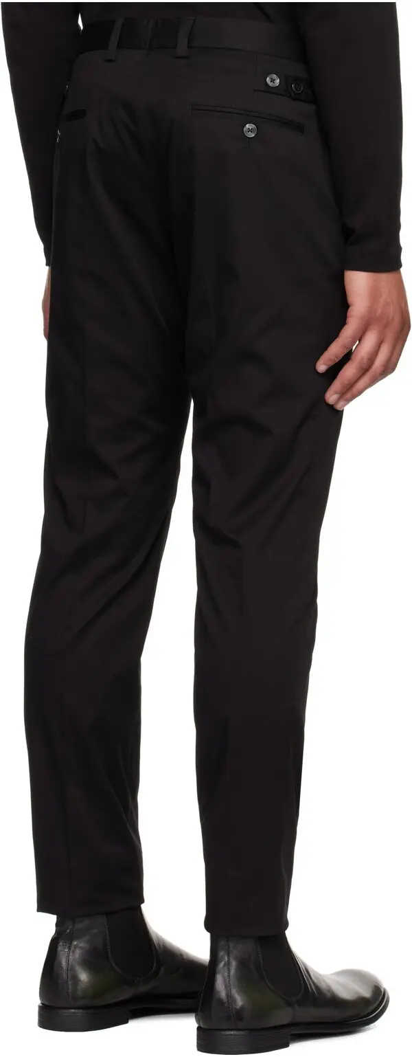 Dolce & Gabbana Pleated Crease Pants - Black