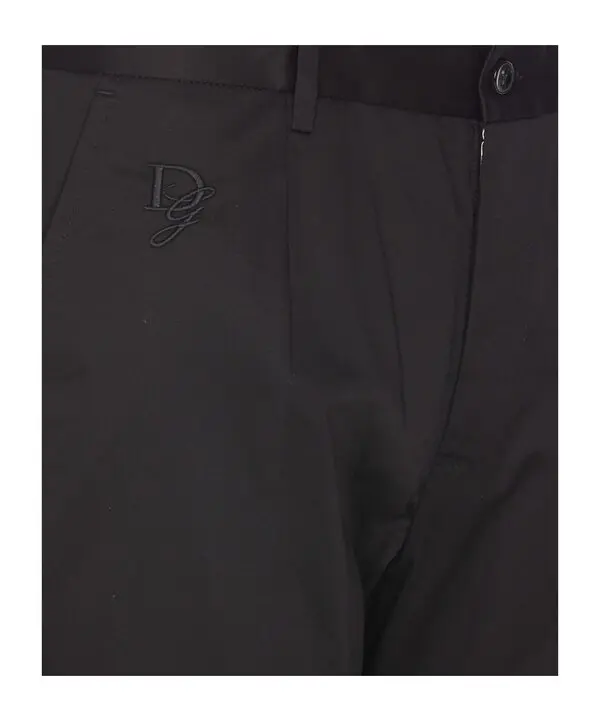 Dolce & Gabbana Pleated Crease Pants - Black