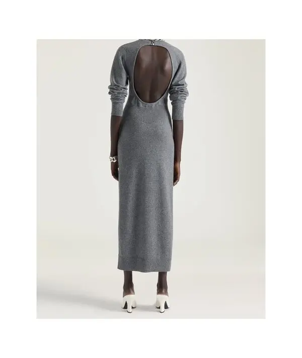 Givenchy Open Back Knitted Long Dress