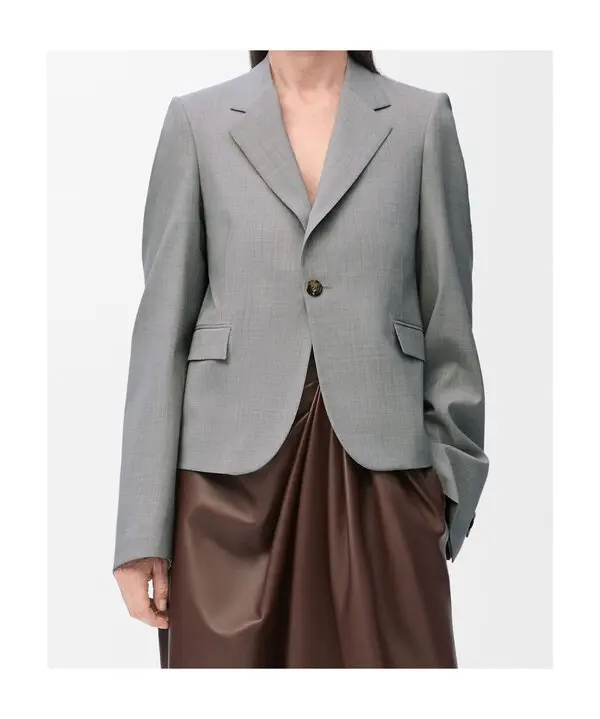 Loewe Single-breasted Tailored Blazer - Light Gray