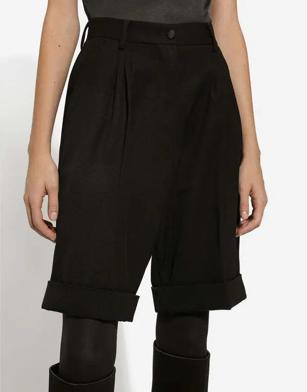 Dolce & Gabbana High Waist Gabardine Shorts
