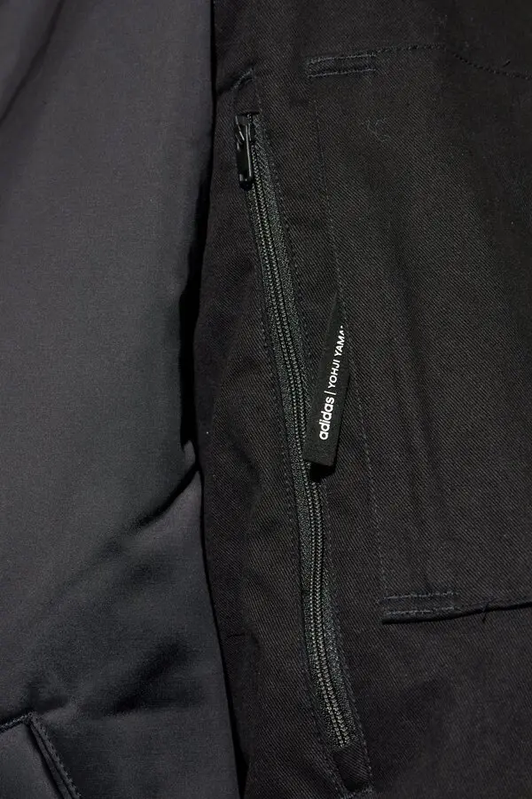 Y3 Contrast Panel Zip-up Bomber Jacket
