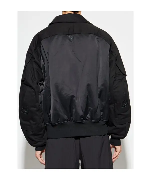 Y3 Contrast Panel Zip-up Bomber Jacket