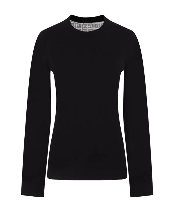 Givenchy Long-sleeve Round-neck T-shirt With Logo Lace Detail