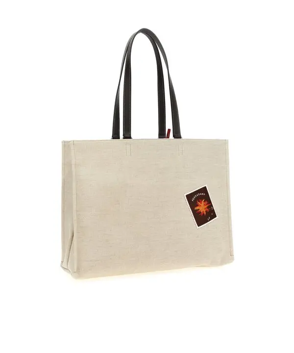 FERRAGAMO Jacquard Tote Bag With Patches