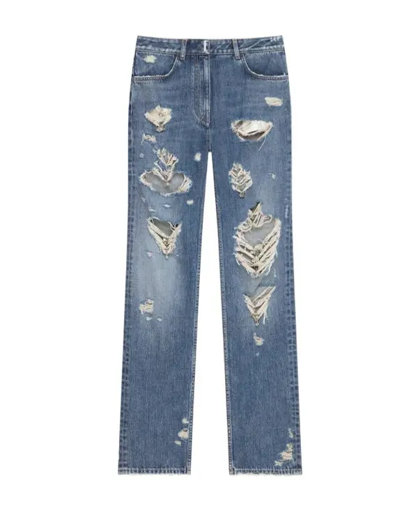 Givenchy Straight-leg Distressed Jeans