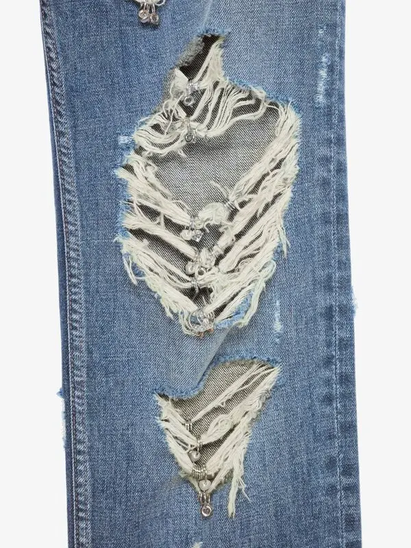 Givenchy Straight-leg Distressed Jeans