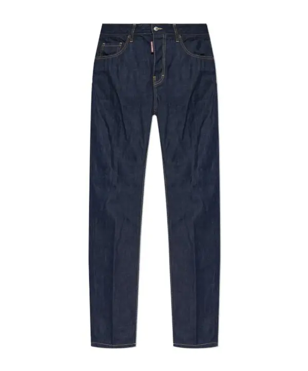 Dsquared2 Straight-leg Jeans With Logo Detail - Black