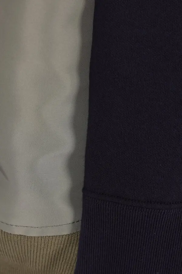 Sacai Panelled Zip-pocket Hoodie