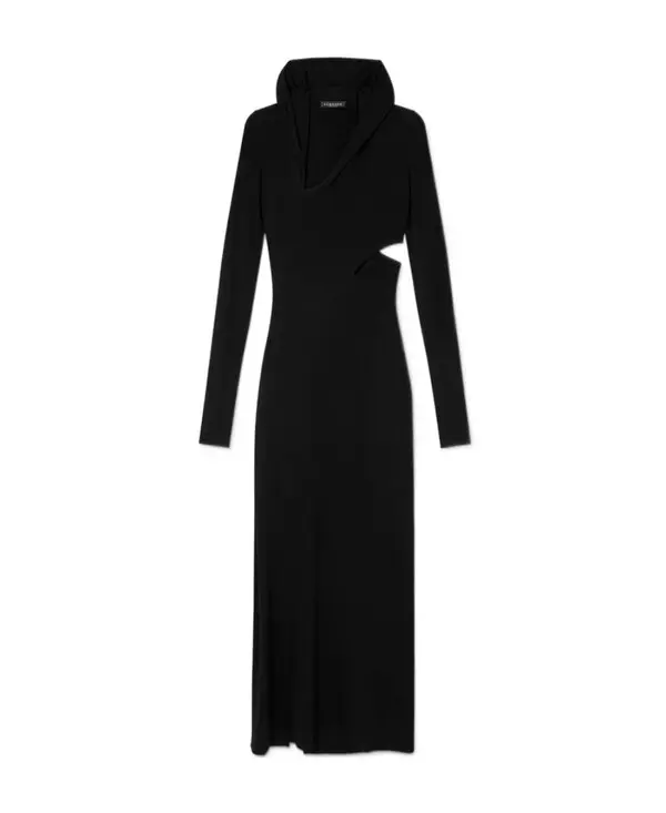 Versace Cut-out Hooded Maxi Dress