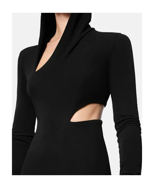 Versace Cut-out Hooded Maxi Dress