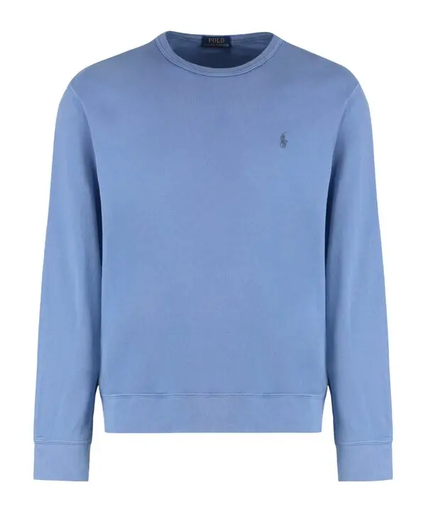 Polo Ralph Lauren Logo Embroidered Crewneck Sweatshirt - Blue