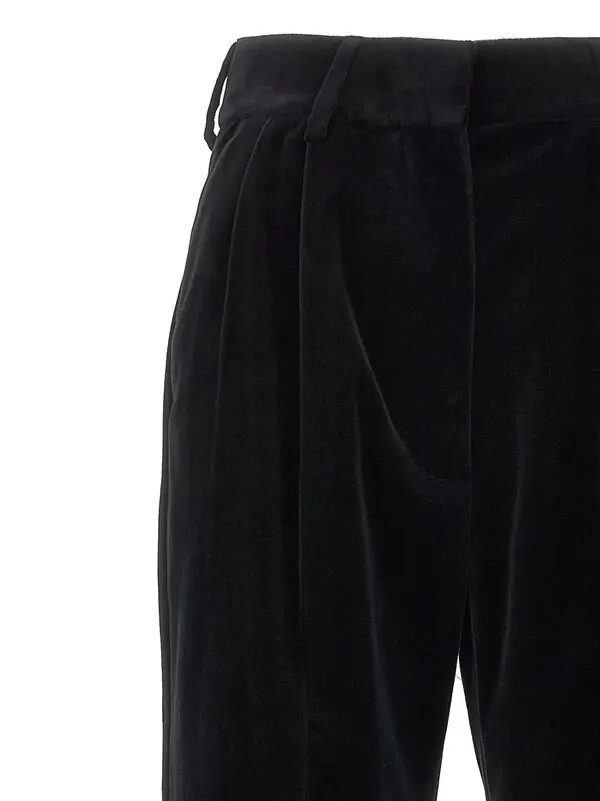 BLAZÉ MILANO Pleated Velvet Trousers