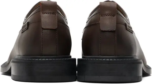 Hugo Boss Leather Derby Shoes - Medium Brown