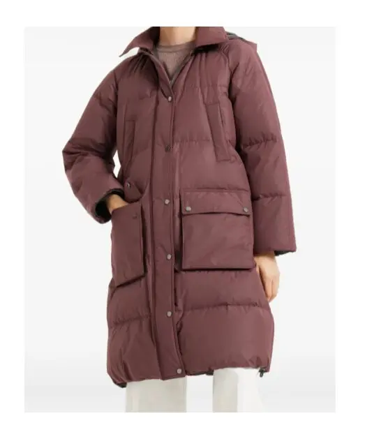 Brunello Cucinelli Hooded Quilted Down Coat