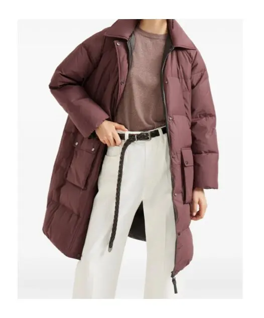 Brunello Cucinelli Hooded Quilted Down Coat